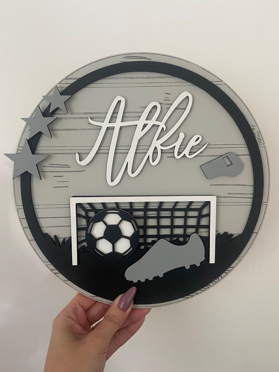 Personalised Football Door Sign/ Plaque/ Bedroom Decor/ Home Decor ...