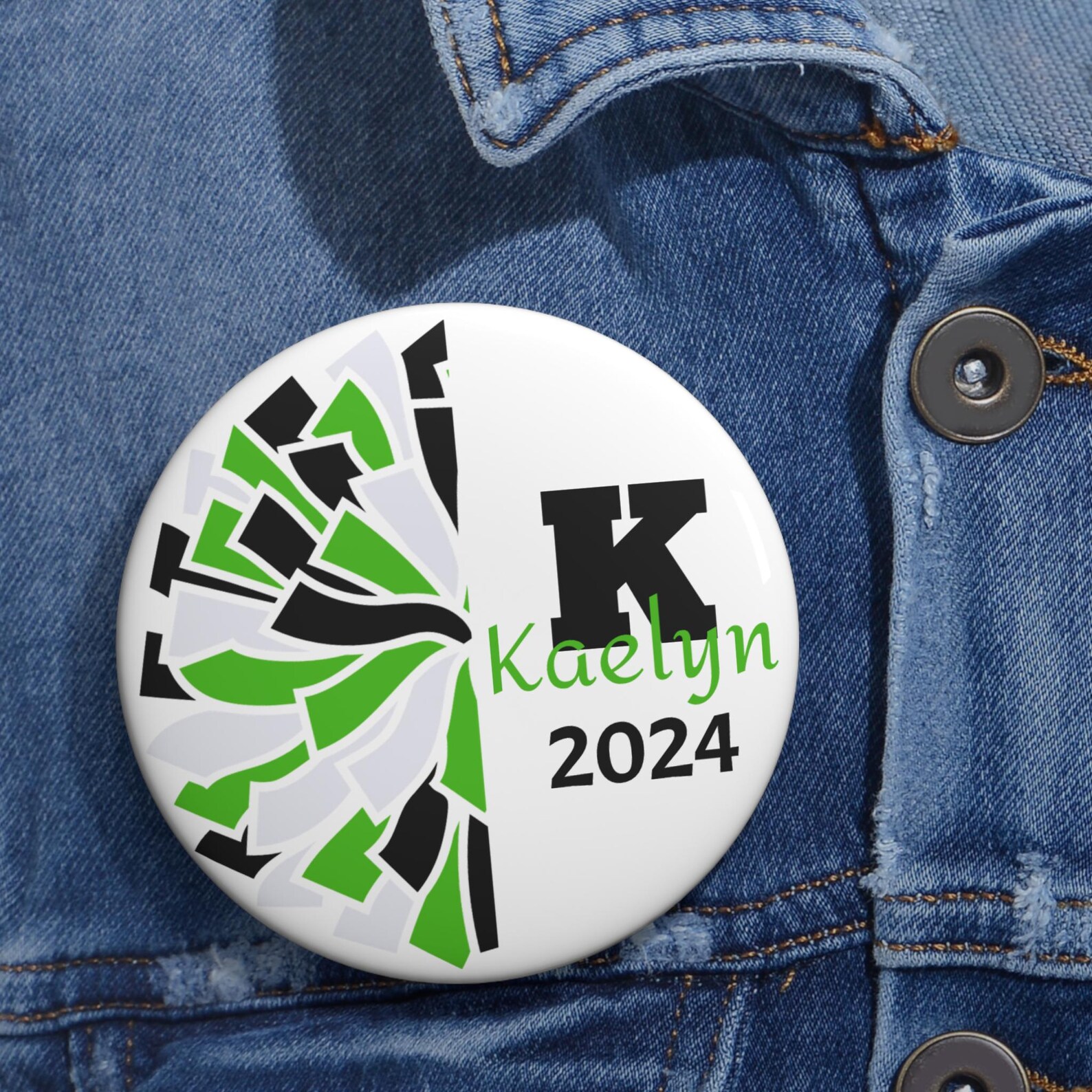 Custom Cheerleader Button Personalized Cheer Button Cheerleader Pin for ...