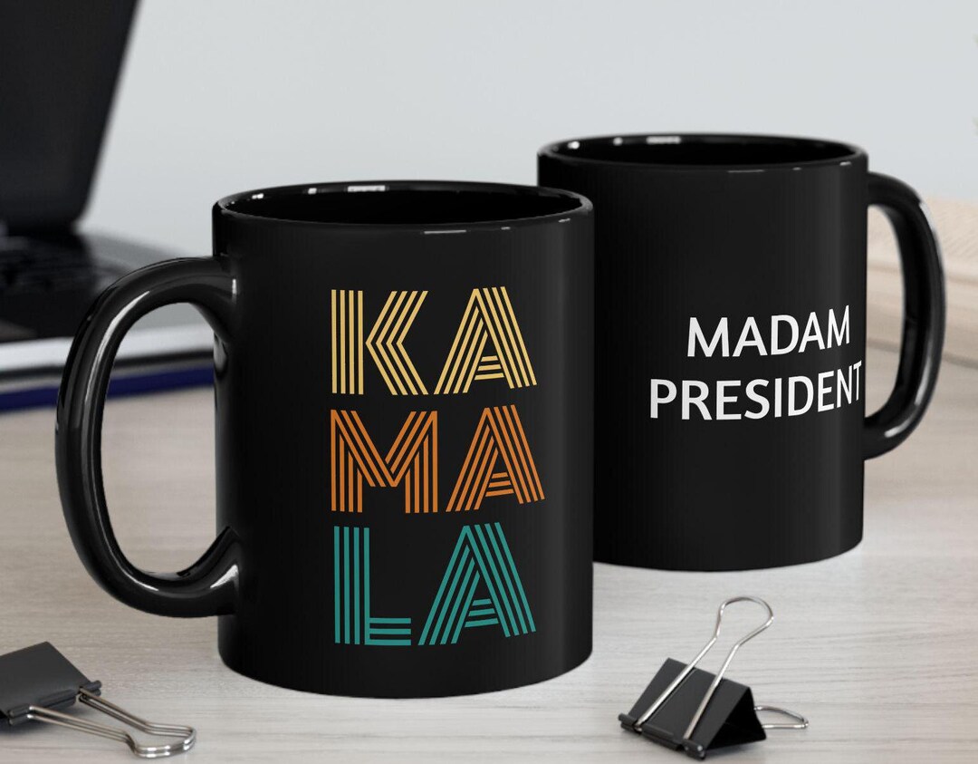 Kamala Mug, Kamala Harris Mug, Madam President Mug, Black Mug 11oz ...