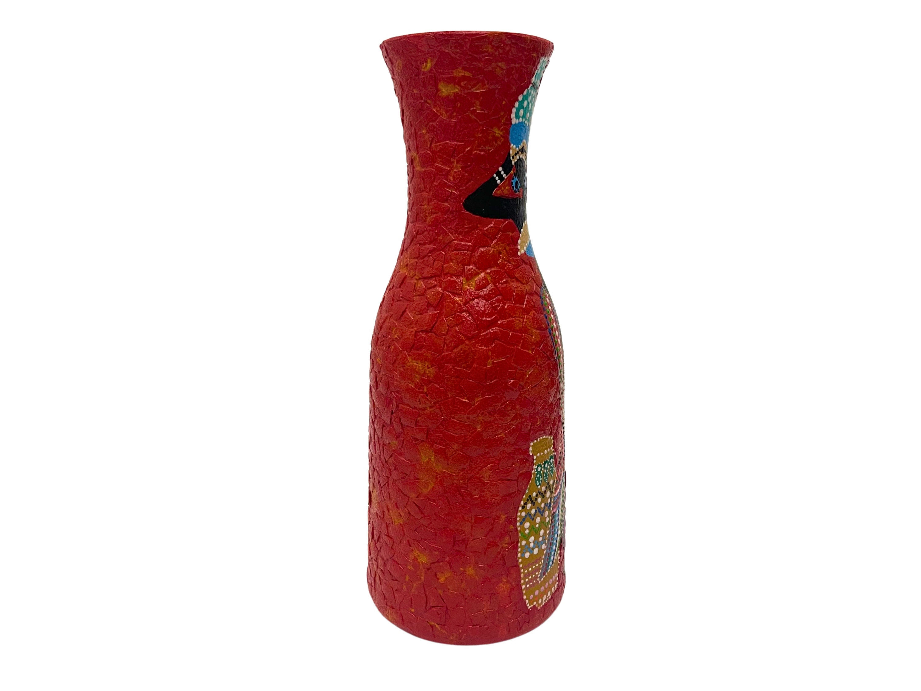 African Woman Vase | Tribal Water Pot Design | Mandala Art | Unique ...