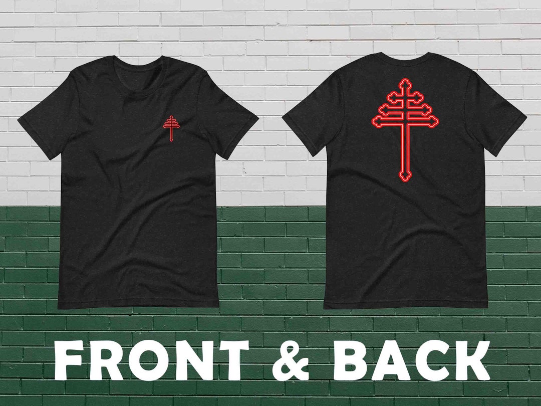 Maronite Cross Front & Back Design T-shirt Religious T-shirt - Etsy
