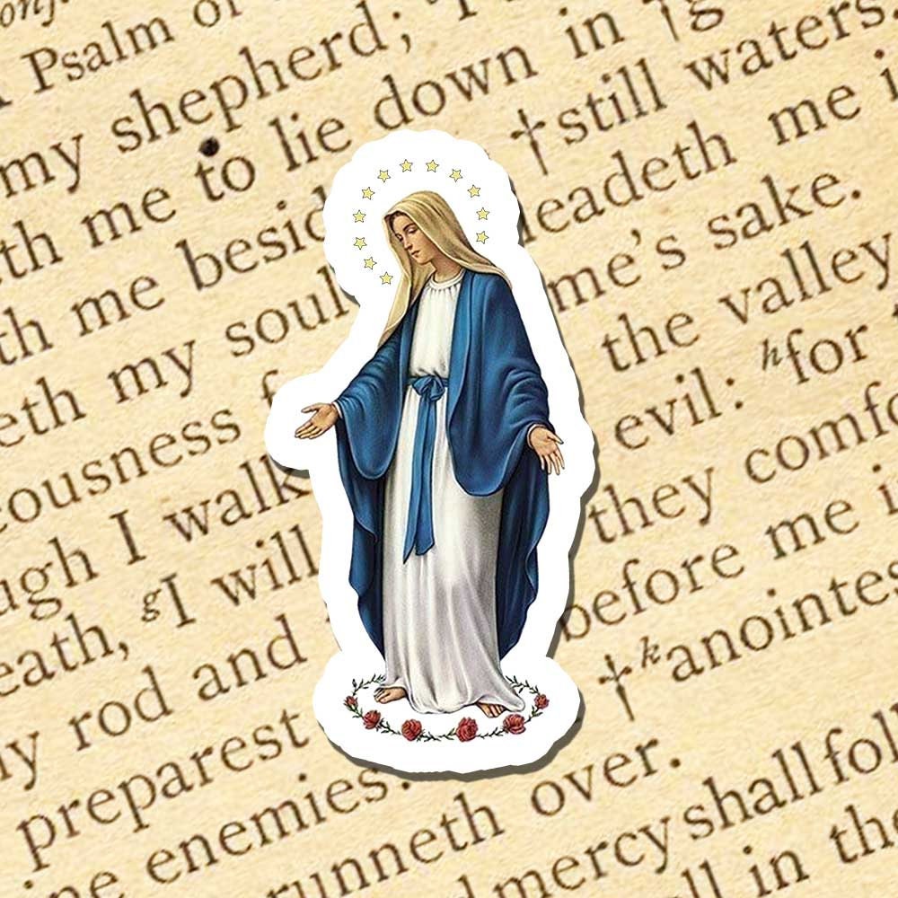 Our Lady Vinyl Sticker, Waterproof, UV Resistant, Catholic Decal ...