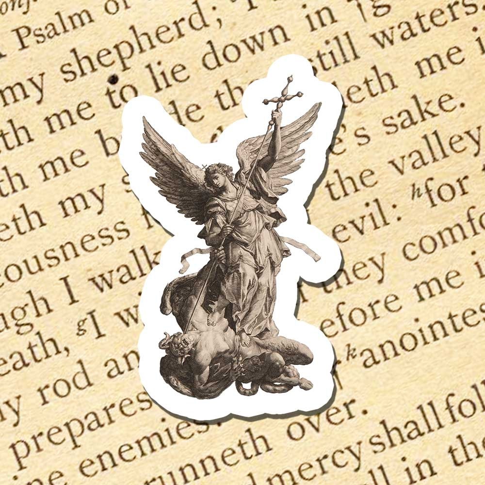 Saint Michael Vinyl Sticker, Archangel, Waterproof, UV Resistant ...