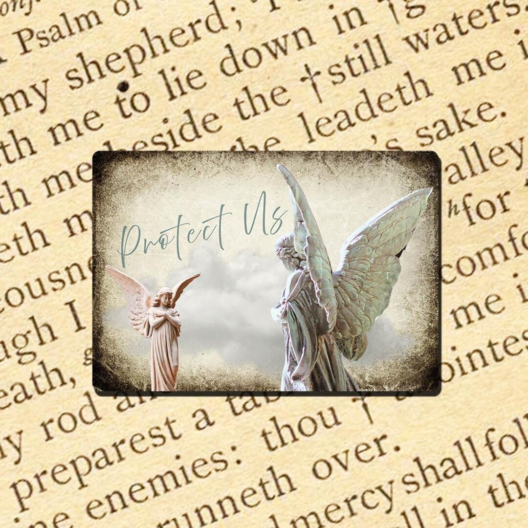 Guardian Angel Protect Us, Waterproof, UV Resistant, Catholic Decal ...