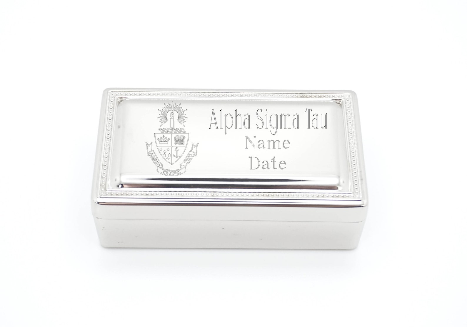 Alpha Sigma Tau Jewelry Box - Etsy