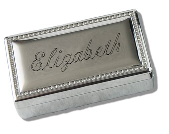 Engraved Silver Box - Etsy