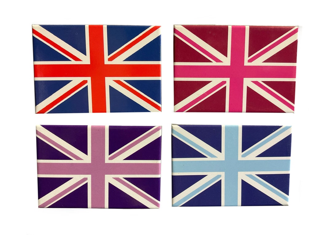 Union Jack Fridge Magnet Set - Etsy
