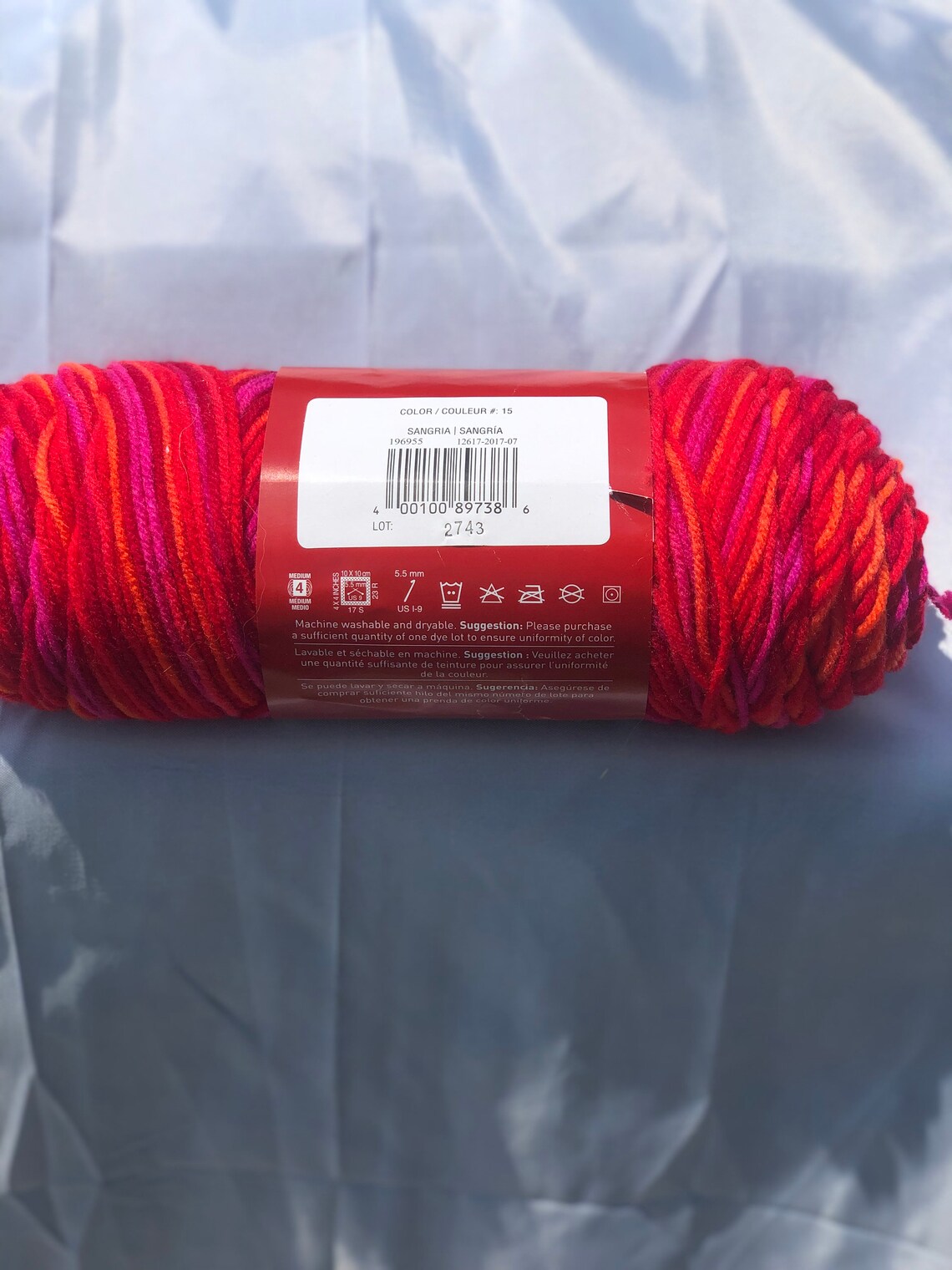 Red multicolor Craftsmart Yarn | Etsy