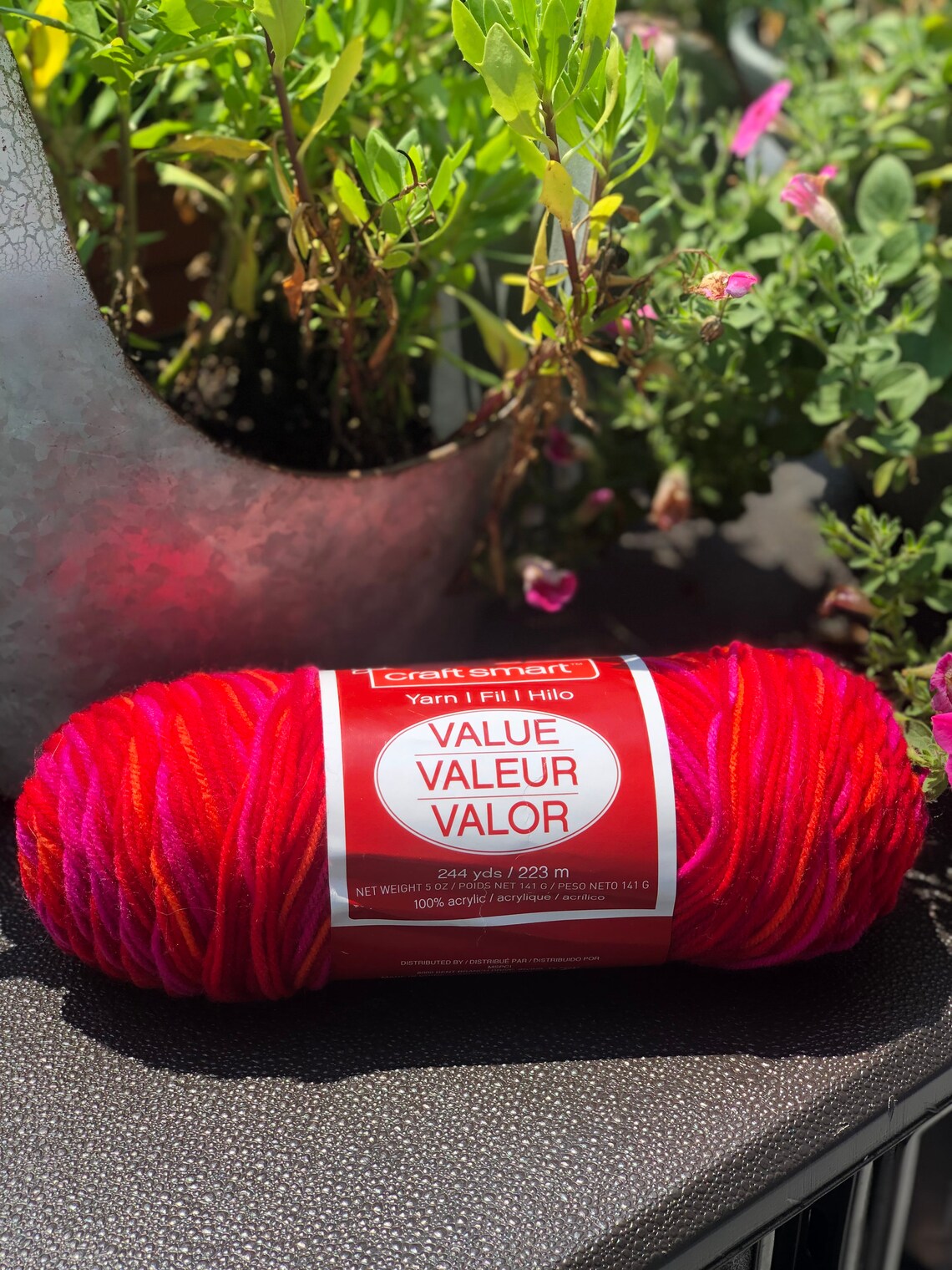 Red multicolor Craftsmart Yarn | Etsy