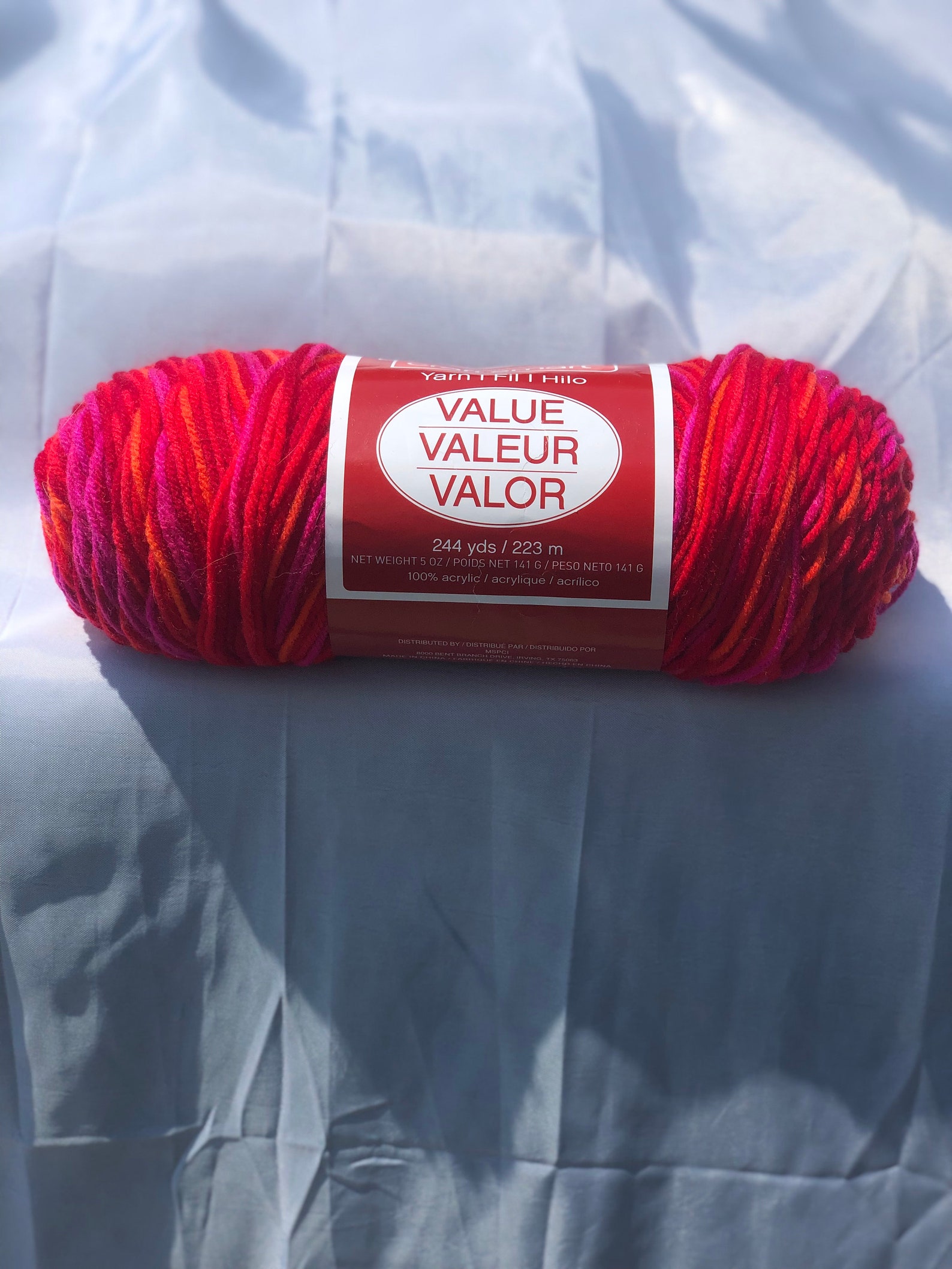 Red multicolor Craftsmart Yarn | Etsy