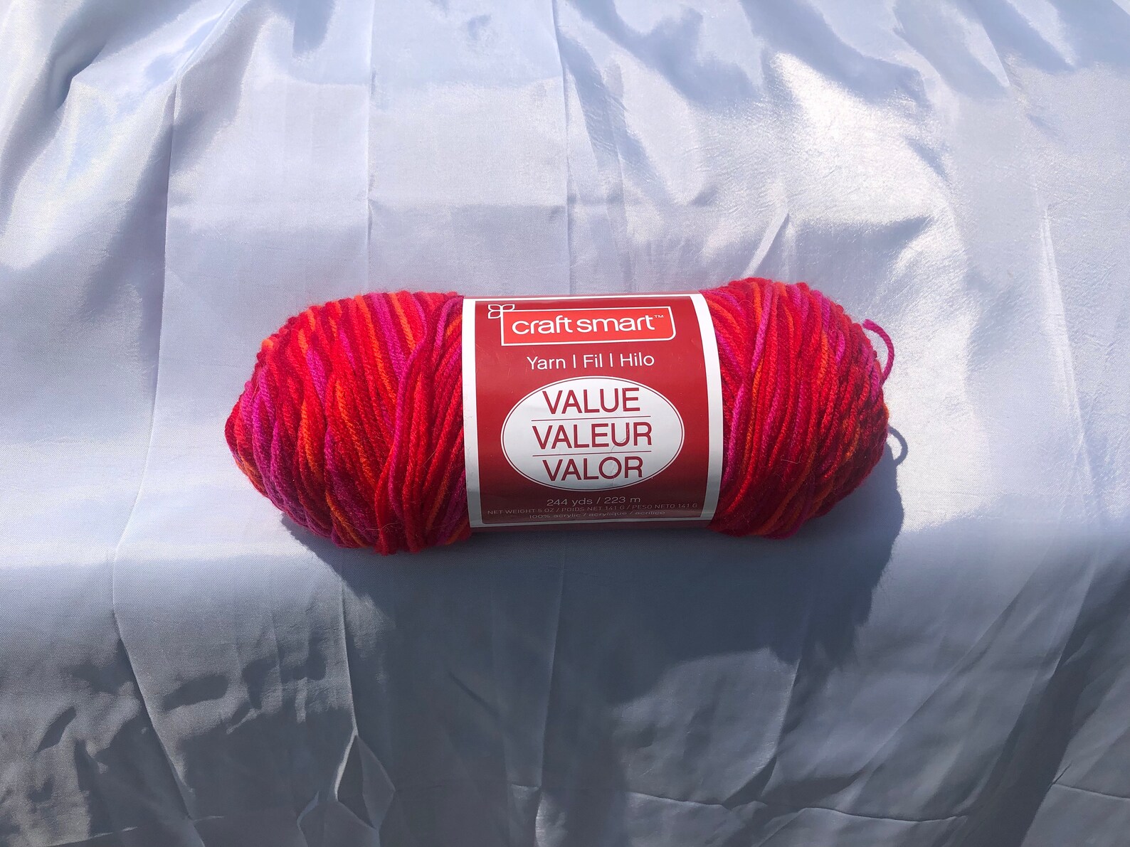 Red multicolor Craftsmart Yarn | Etsy