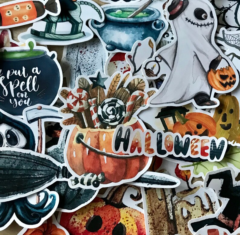 Spooky Ghost Stickers 10pcs - Etsy