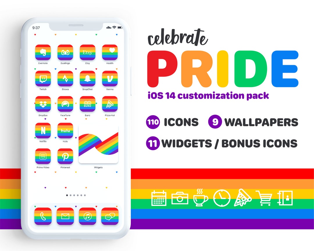 CELEBRATE LOVE & PRIDE | Aesthetic Theme for iPhone Ios 14 ...