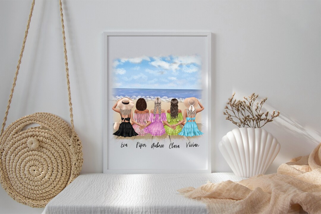 5 Best Friends Print | Five Best Friends | Gift Idea for Five Best ...
