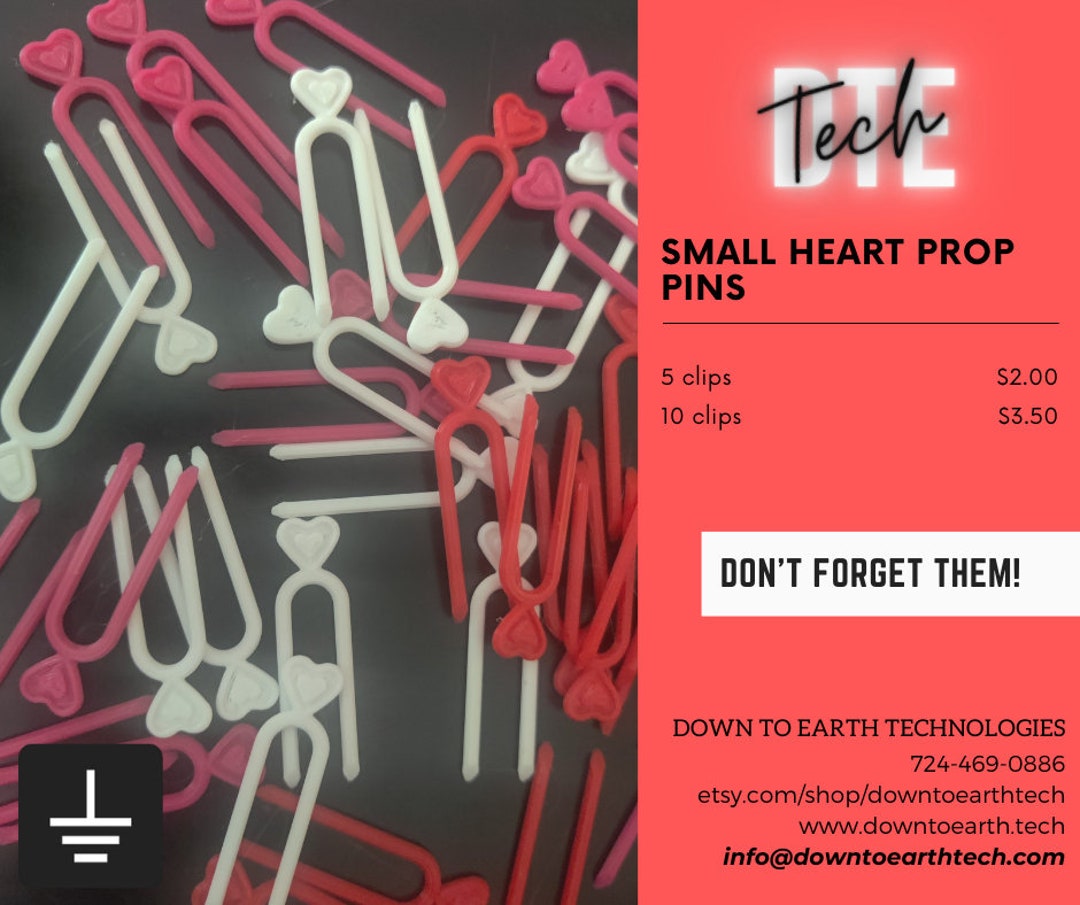 Small Heart Propagation Pins / Greening Pins / Node Pins / Moss Pole ...