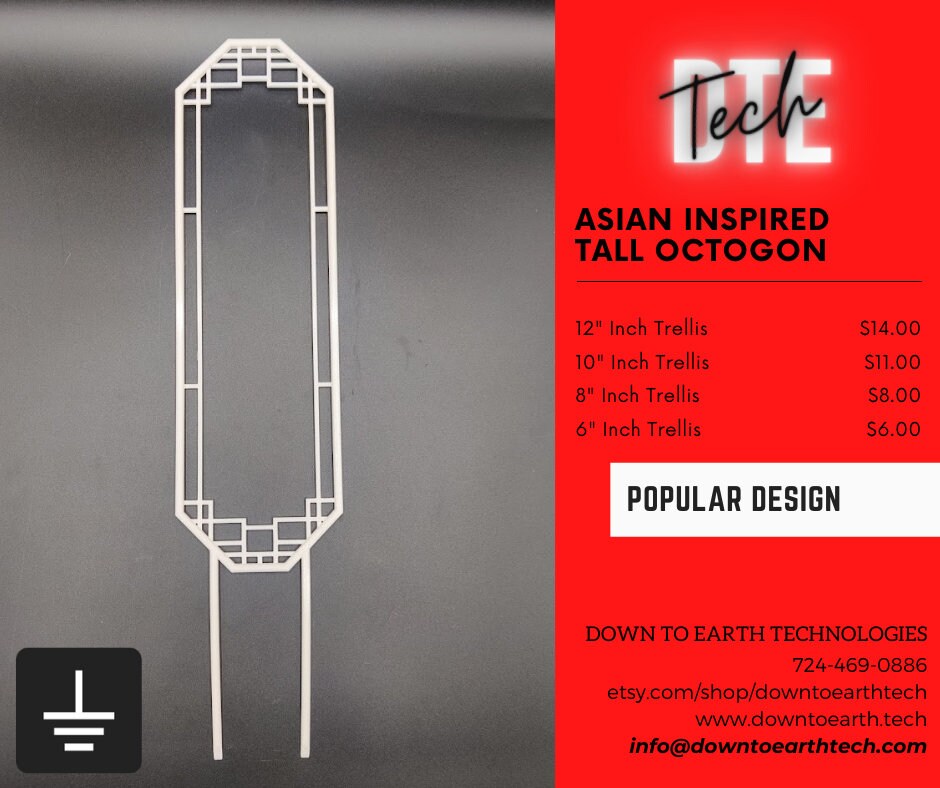 Asian Inspired Tall Octagon Plant Trellis for Hoya / Pothos / - Etsy