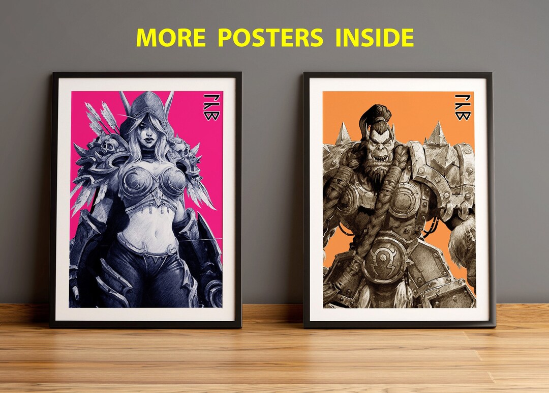 WOW Posters, World of Warcraft Posters, Illustrations, Video Game Posters - Etsy