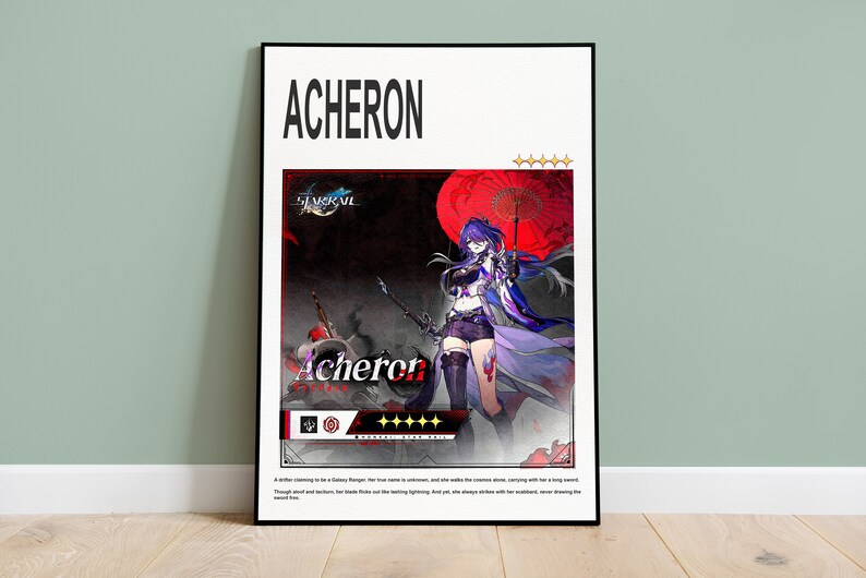 Acheron Posters , Honkai: Star Rail Posters , Digital Download , 2 ...