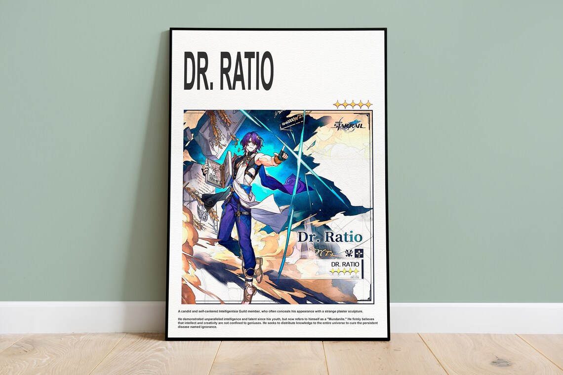 Dr. Ratio Posters, Honkai: Star Rail Posters, Digital Download, 2 ...