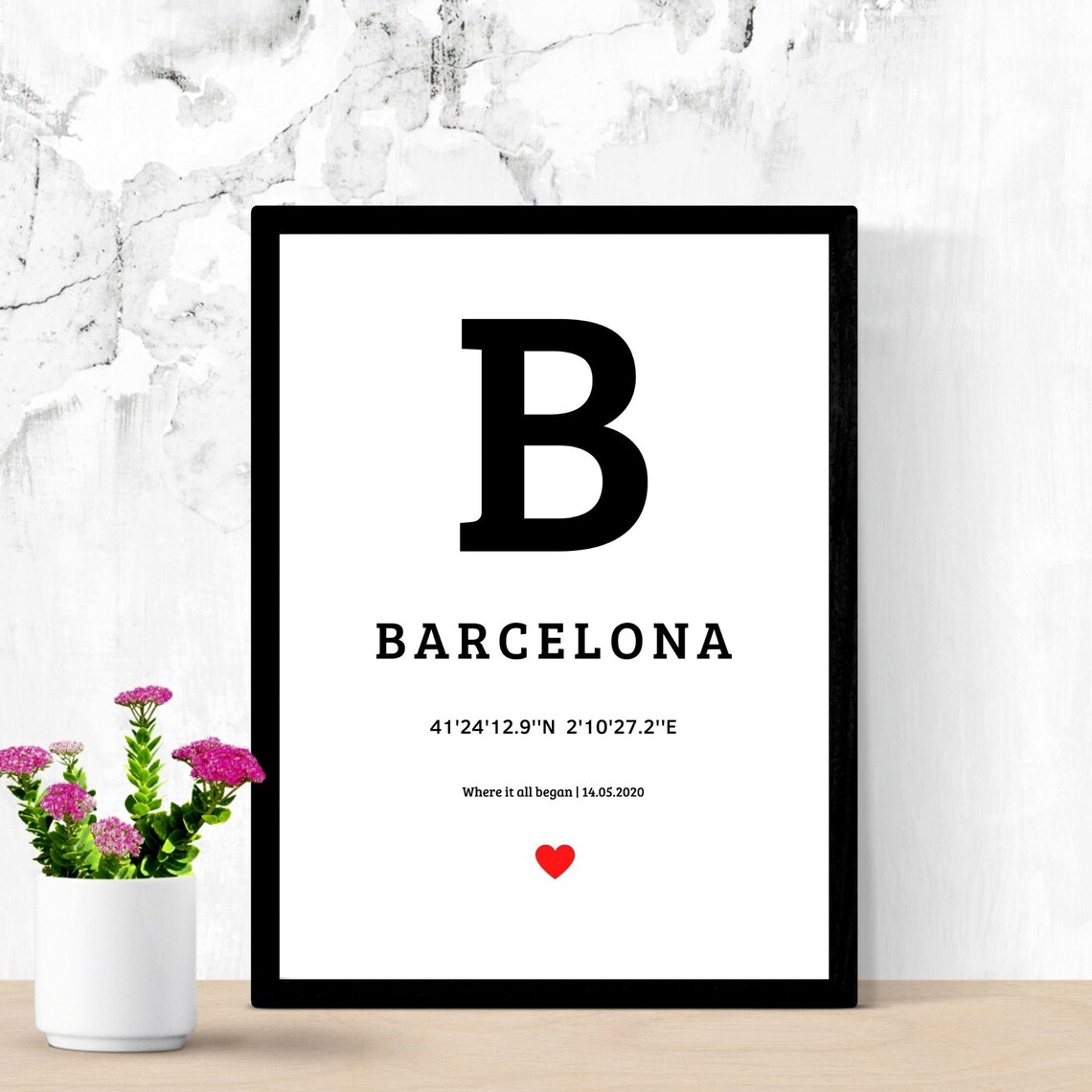 Custom Letter Map Personalized Letter Map Poster Letter Map | Etsy