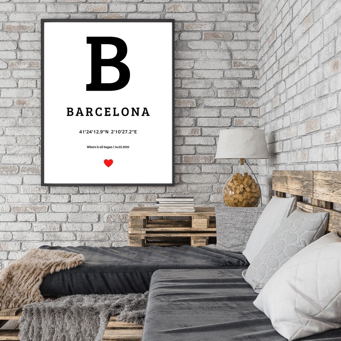 Custom Letter Map Personalized Letter Map Poster Letter Map | Etsy