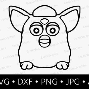 Outline 1998 Furby SVG for Cricut Cutter svg dxf png jpg ai | Etsy