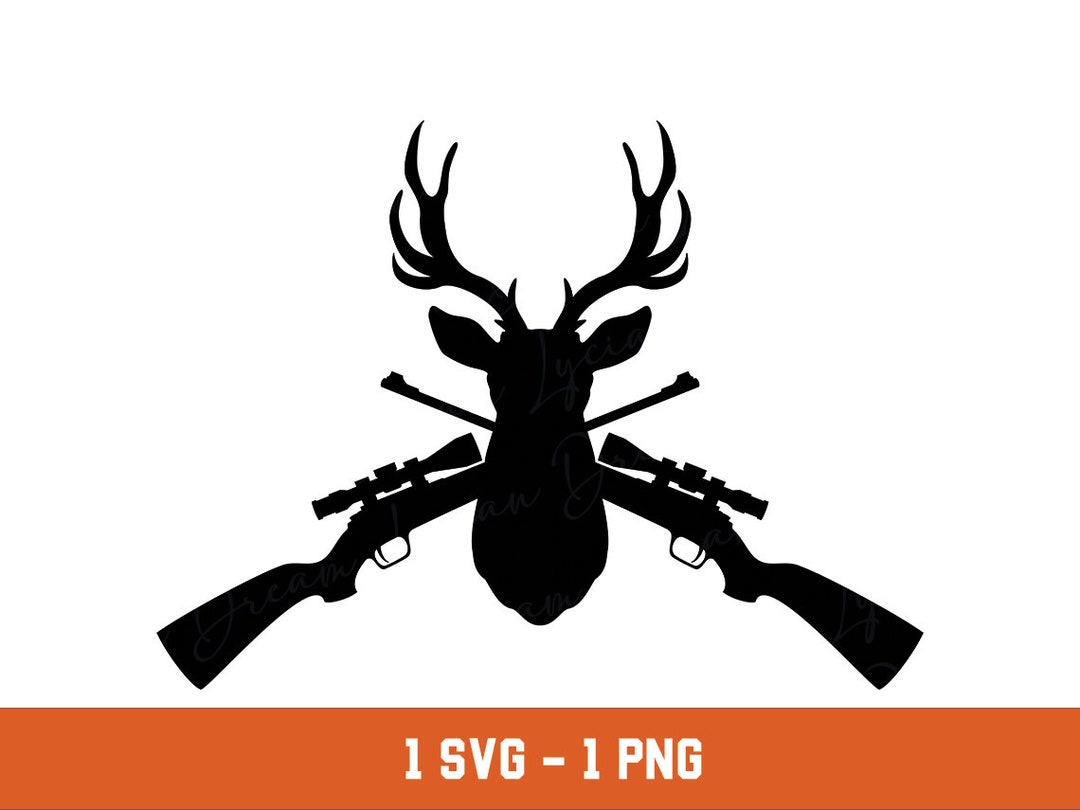Deer Svg, Hunting Rifle Svg,deer Head, Buck, Hunting Rifles,deer Head ...