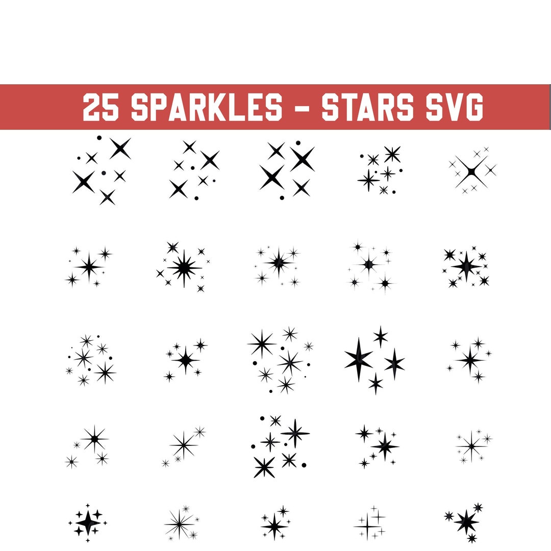 Sparkles Svg, Sparkles Cut File, Galaxy Sparkles Svg, Sparkles Clipart ...