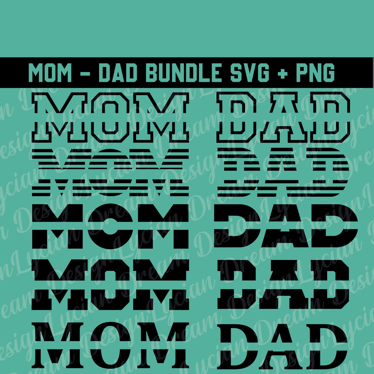 Mom Dad Split Monogram, Mom Monogram Svg, Dad Monogram Svg, Mom Split ...