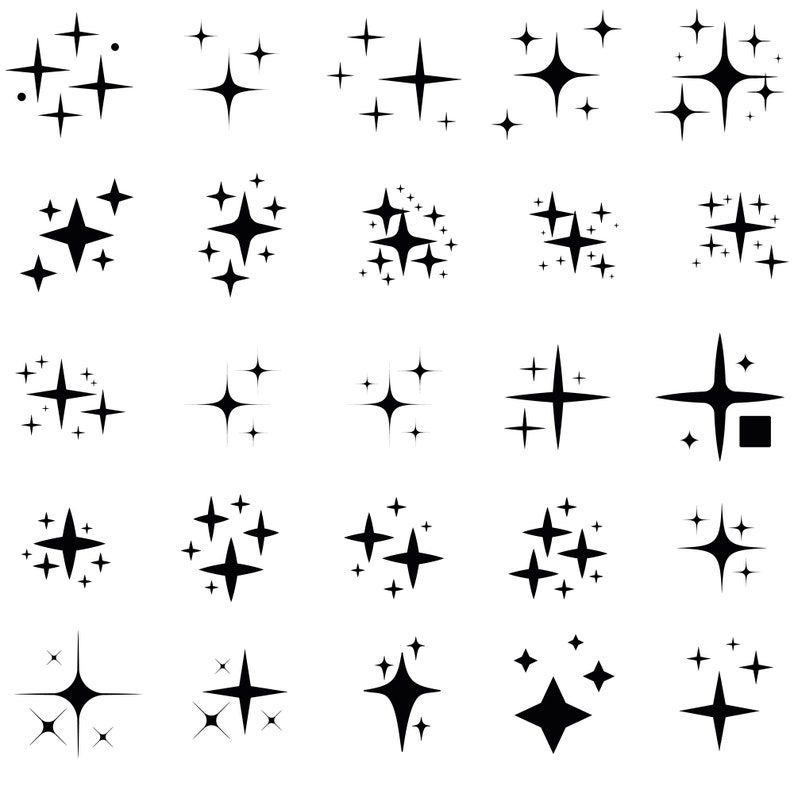 Sparkles Bundle Svg Sparkle Svg Stars Svg Sparkle Cut File - Etsy