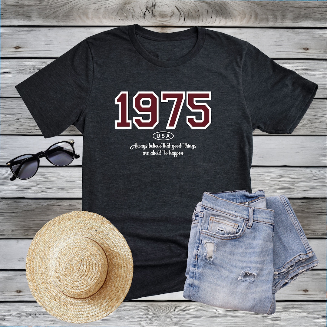 Camiseta de cumpleaños de 1975: Camiseta gráfica vintage de EE. UU ...
