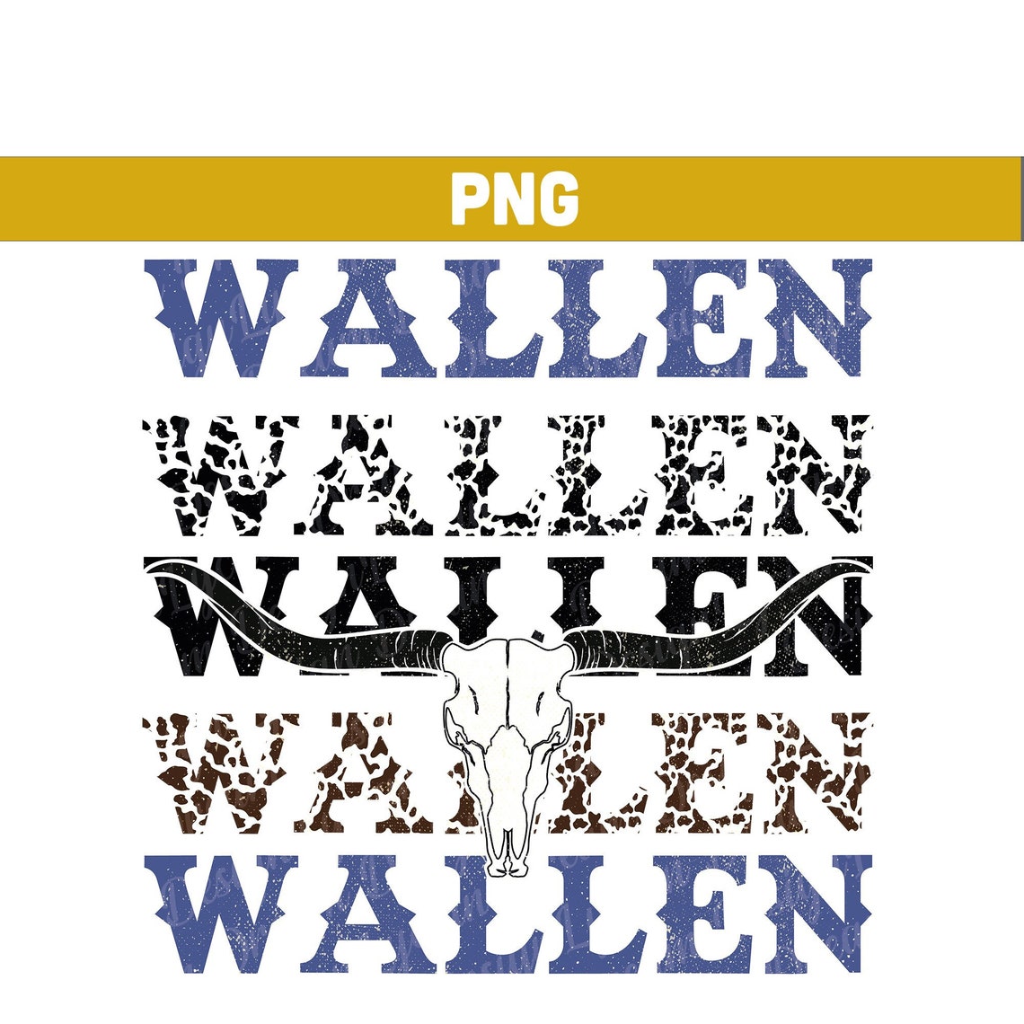 Wallen Bull Skull Png, Vintage Wallen Bull Skull PNG, Wallen Png ...