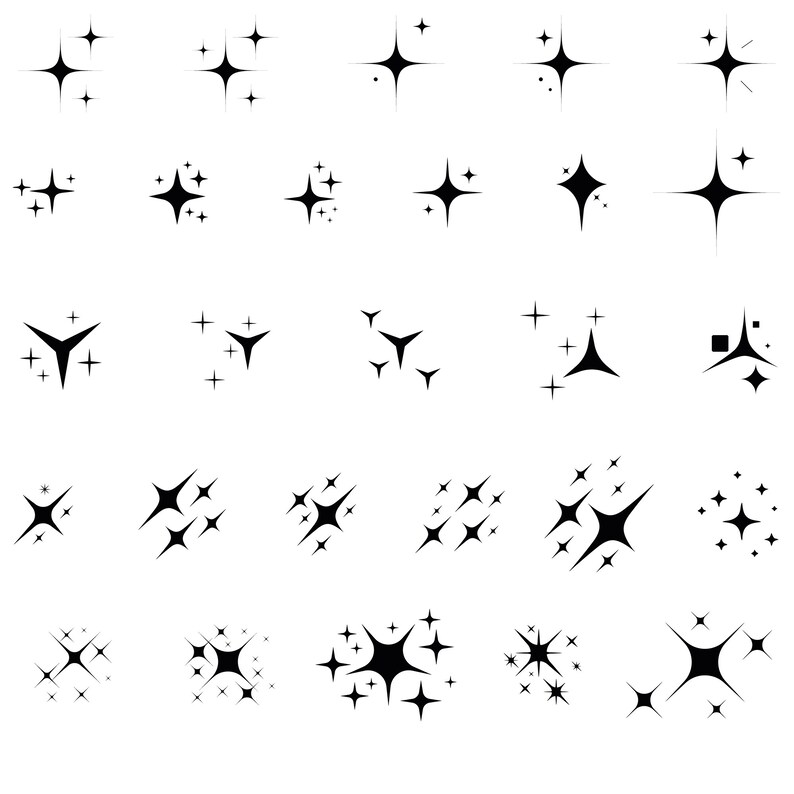 Sparkles Bundle Svg Sparkle Svg Stars Svg Sparkle Cut File - Etsy