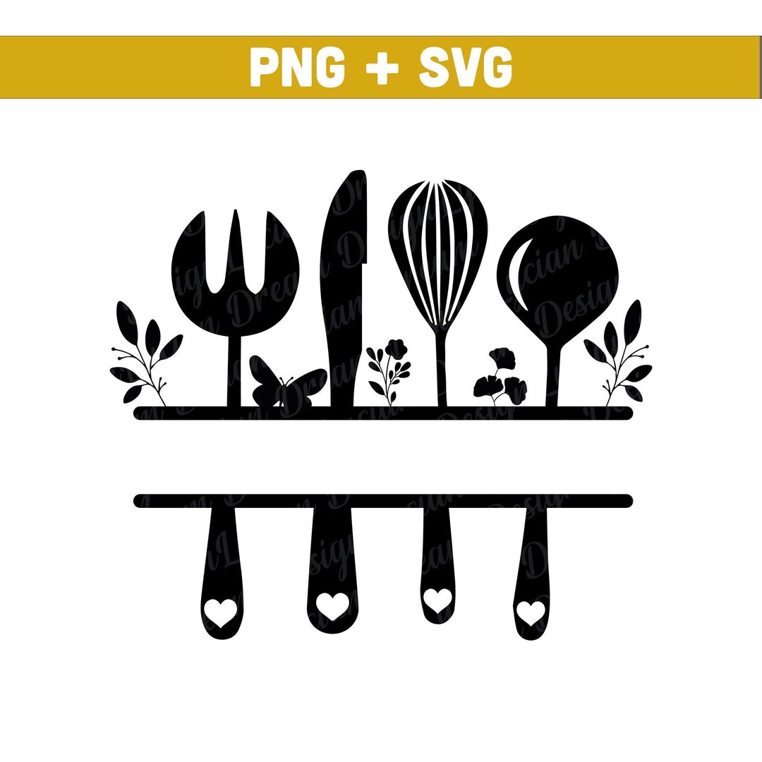 Kitchen Sign Svg Png,kitchen Split SVG Png,kitchen Frame,baking ...
