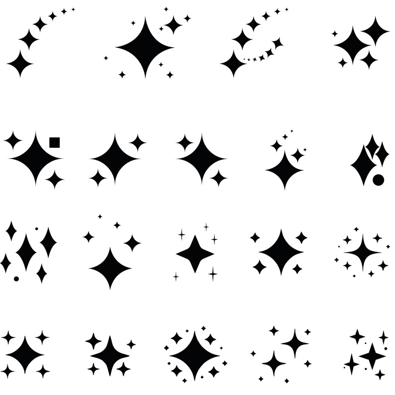Sparkles Bundle Svg Sparkle Svg Stars Svg Sparkle Cut File - Etsy
