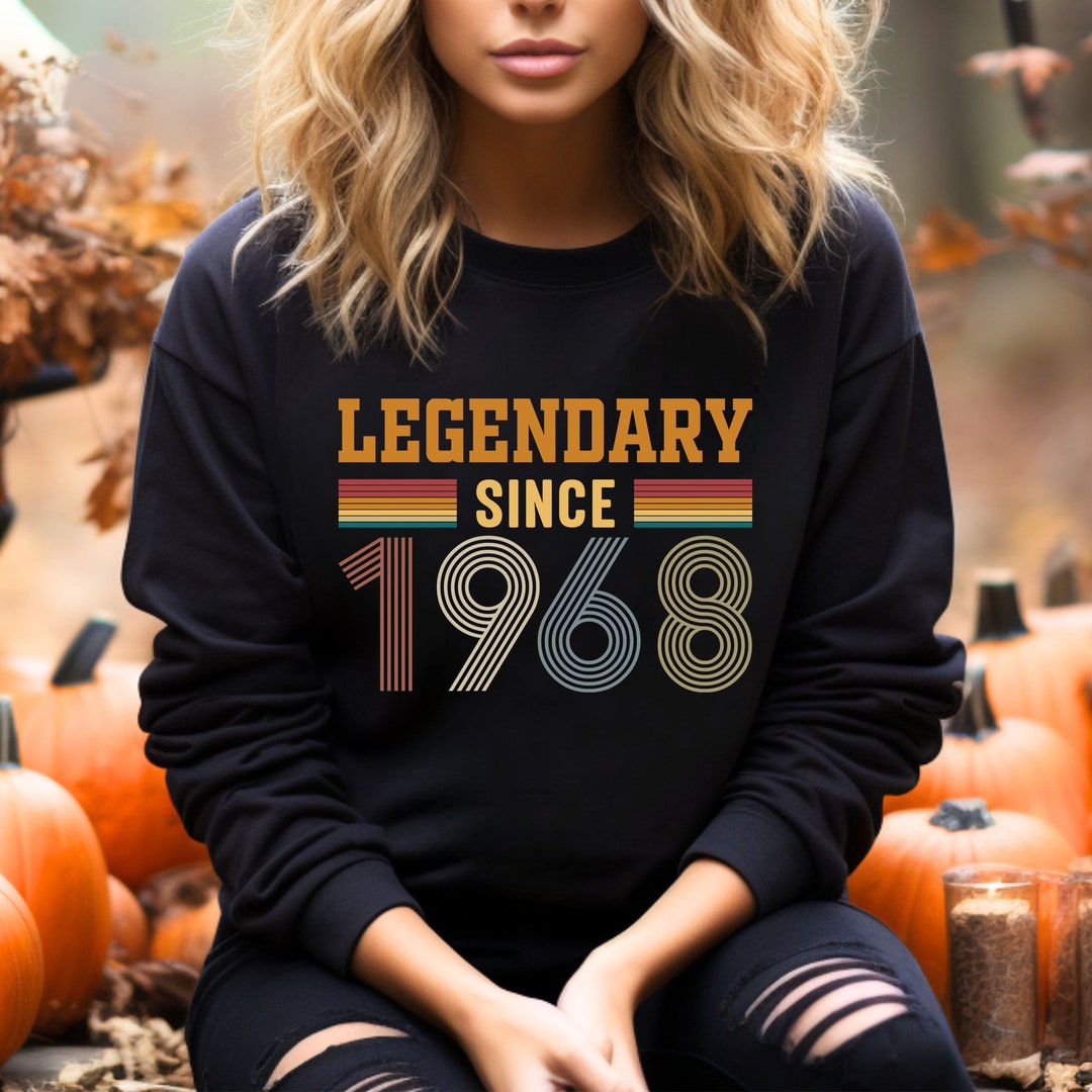 1968 Birthday Sweathirt, Birthday Sweathirt Vintage 1968 Sweat ...