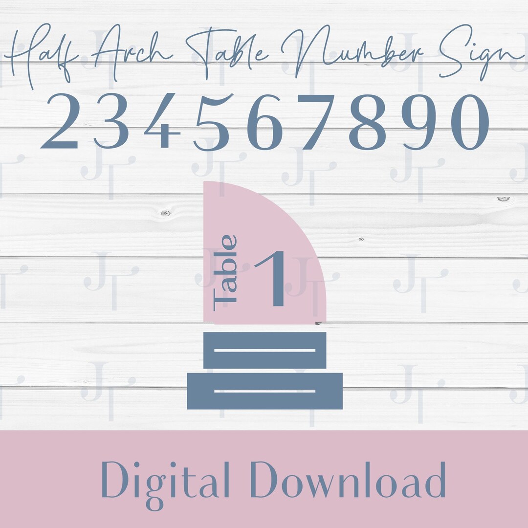 Half Arch Table Number Laser File , Wedding Table Number Laser Cut File ...