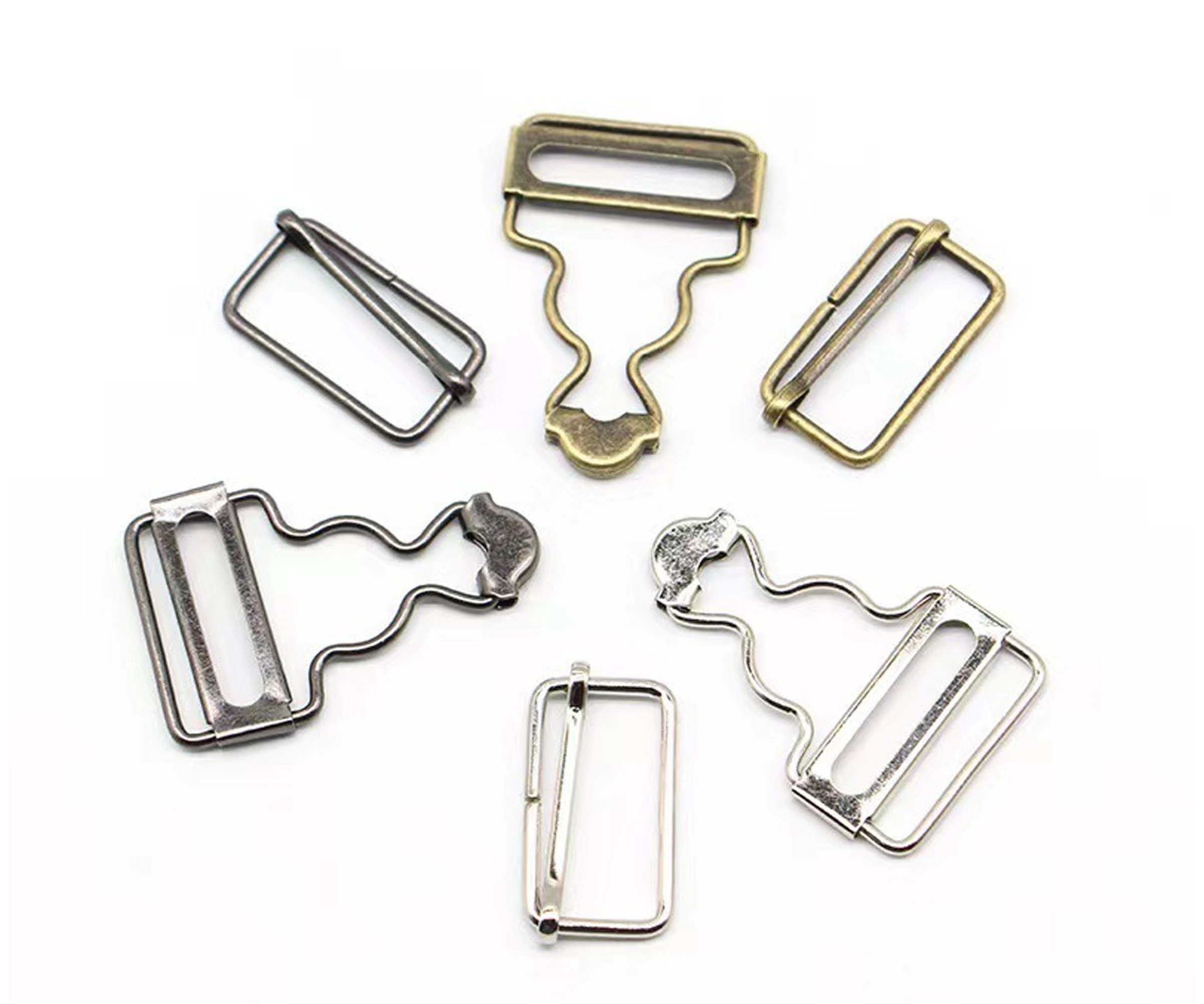 Dungaree Fasteners Brace Buckle Clip in Suspender Bib Button Tack Strap ...