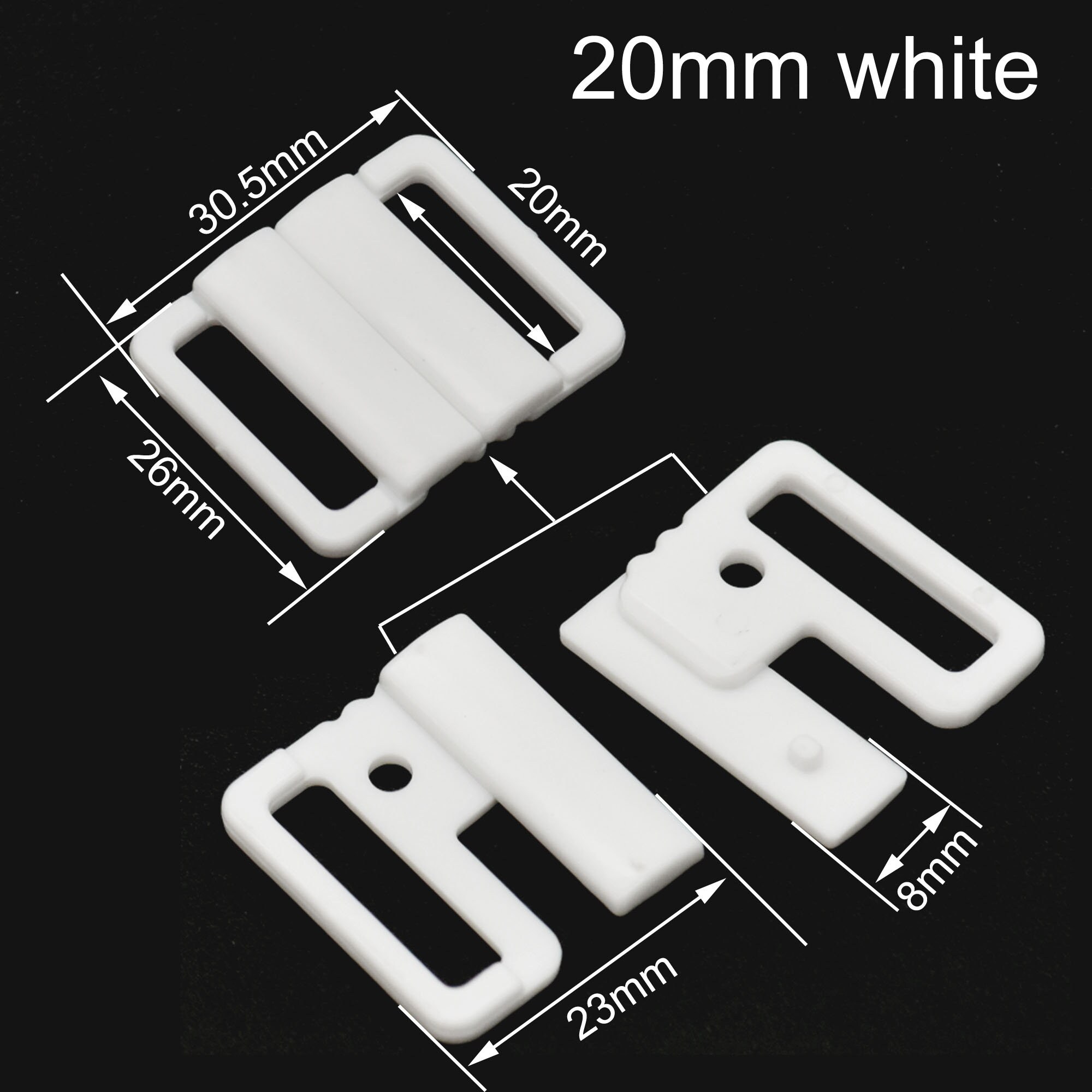 Plastic Bikini Clip Snap Hook Bra Strap Buckle Swimwear Underware Clasp ...