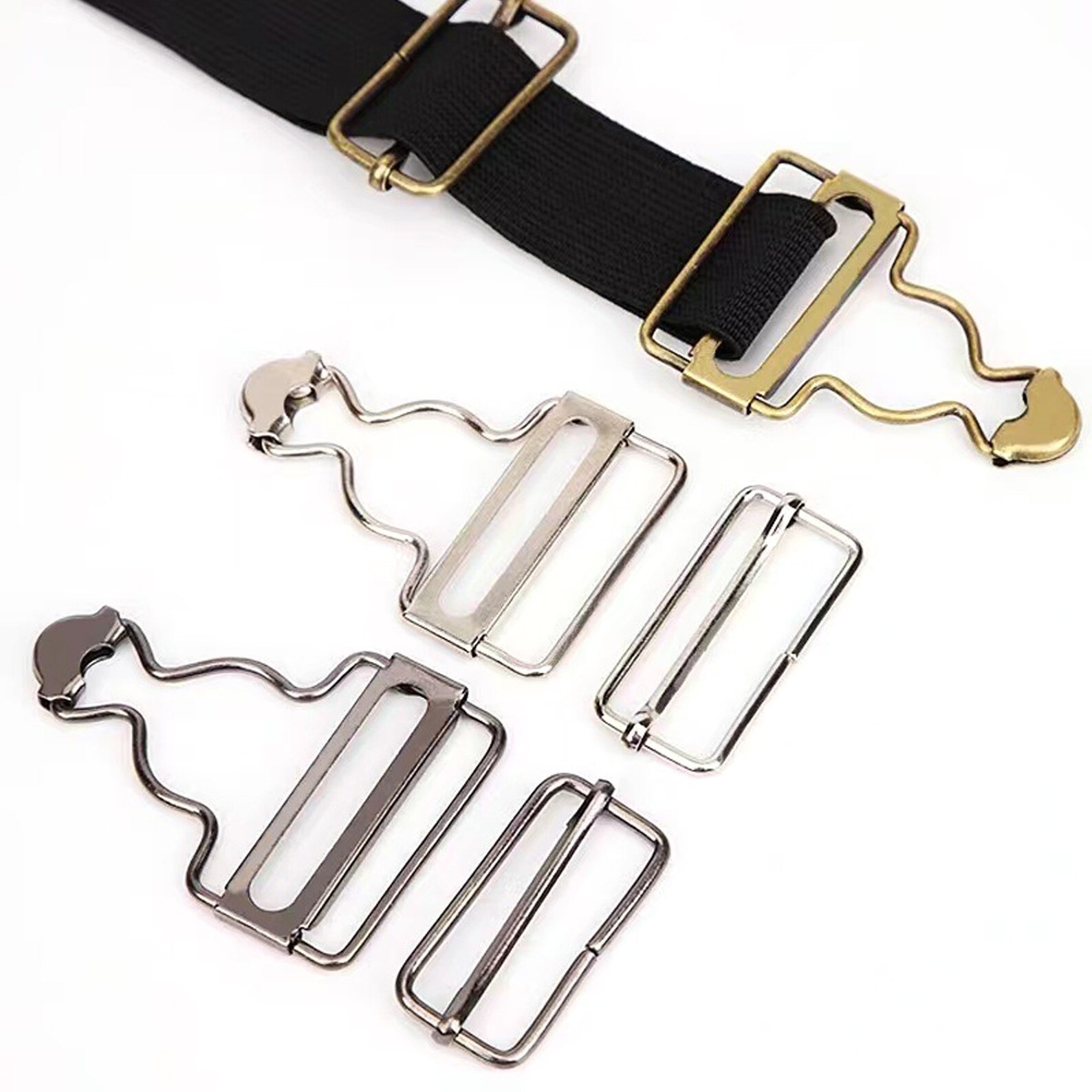 Dungaree Fasteners Brace Buckle Clip in Suspender Bib Button Tack Strap ...