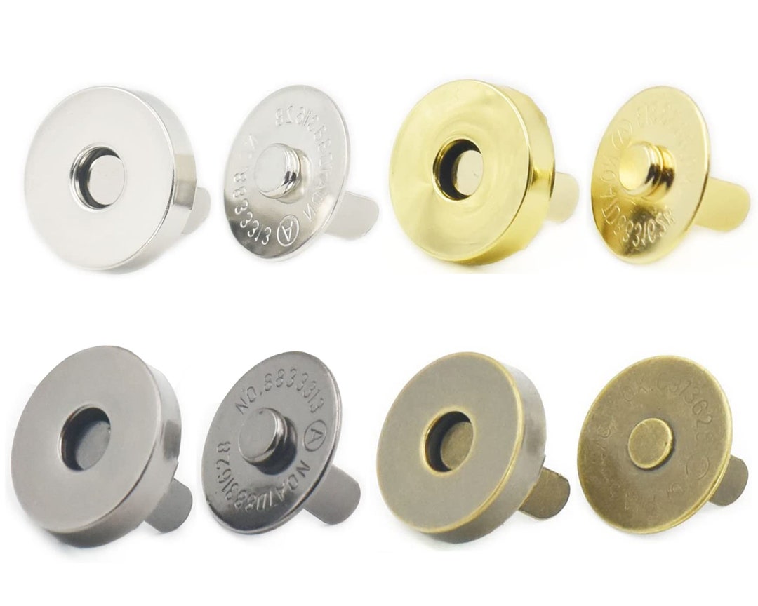 25 Sets Round Magnetic Snaps 18mm 3/4 Closure Button Clasps Purse ...