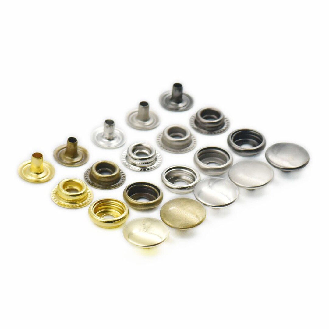 Fastener Rivet Buttons Snaps Studs Hardware Craft 12/15mm for Clothes ...