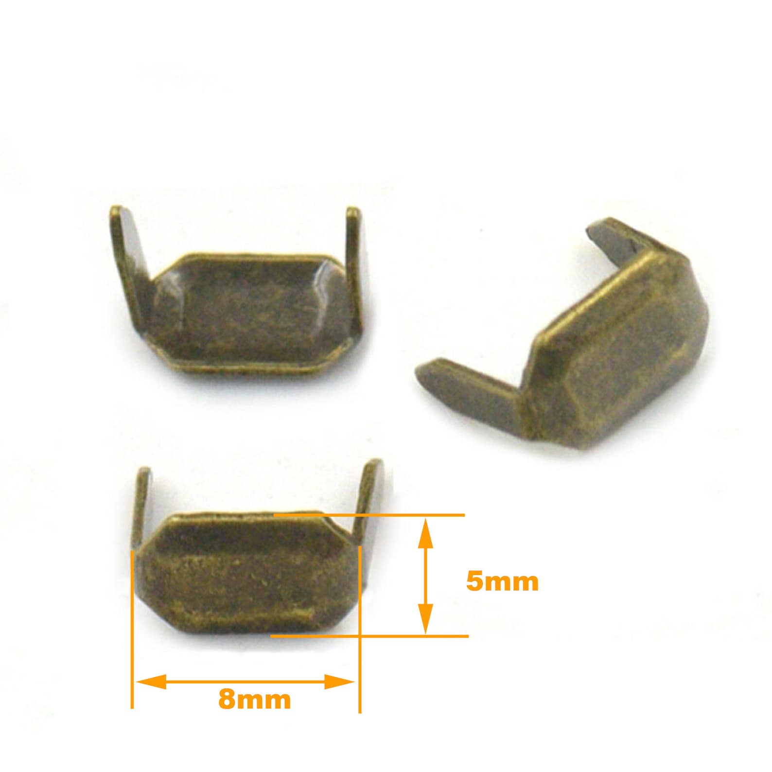 Leather Belt Loops Fastener Holder Brass Staple 8x5mm DIY Leathercraft ...