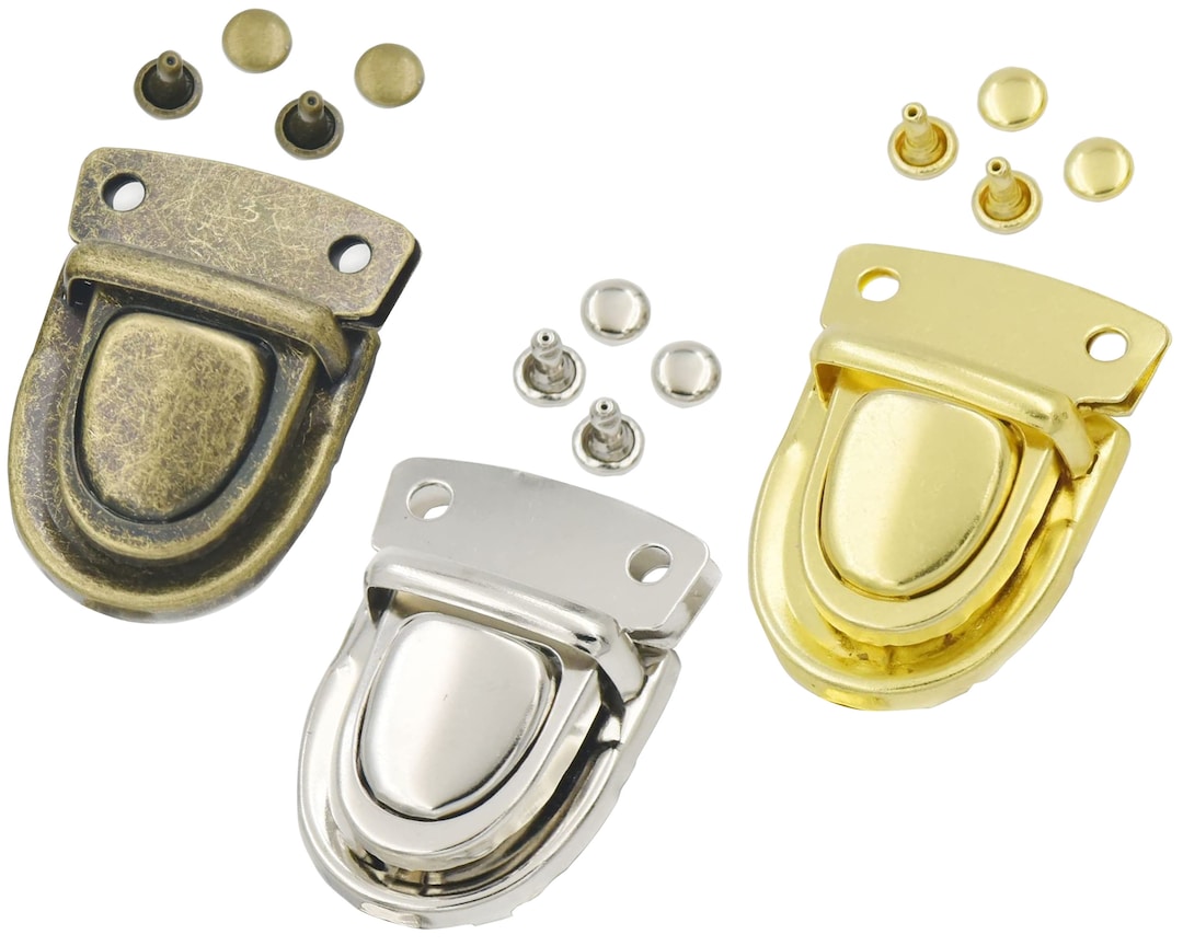 12 Sets Catch Closure Tuck Lock for Leather Bag Case Clasp Purse ...