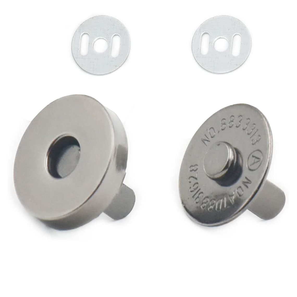 25 Sets Round Magnetic Snaps 18mm 3/4" Closure Button Clasps Purse ...
