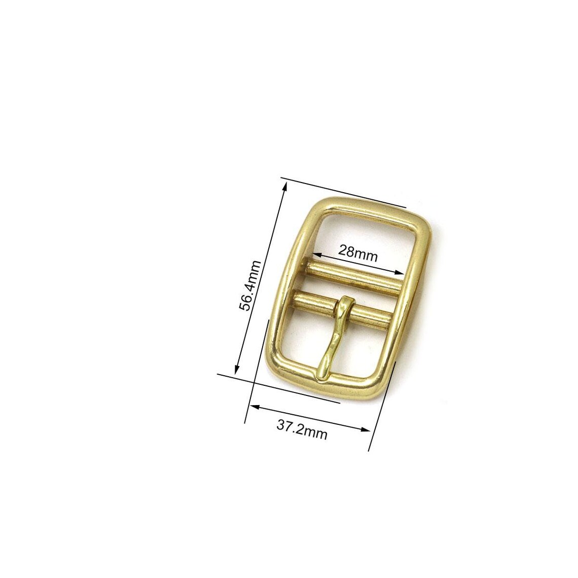 Brass Center Roller Double Bar Buckles 28mm 1 Die Cast Adjustable Strap ...