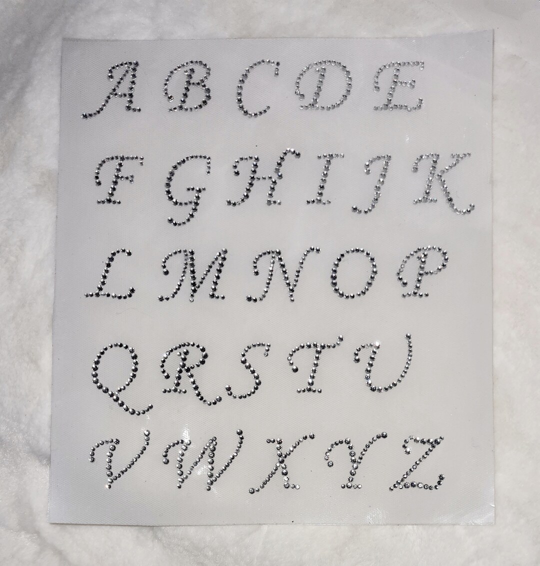 Rhinestone Iron-on Letters DIY Alphabet A-Z - Etsy