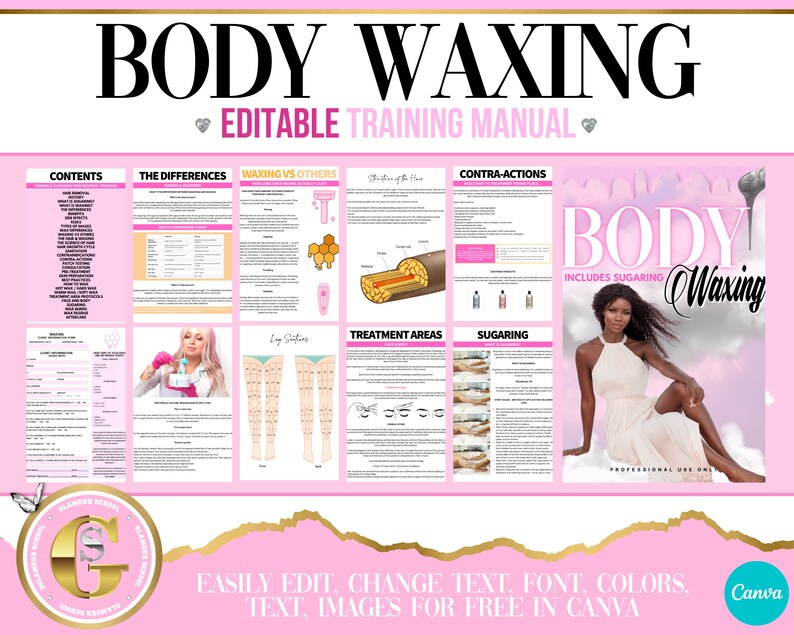 Waxing Training Manuals Female Waxing Full Body Waxing - Etsy