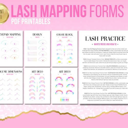Practice Lash Map - Etsy