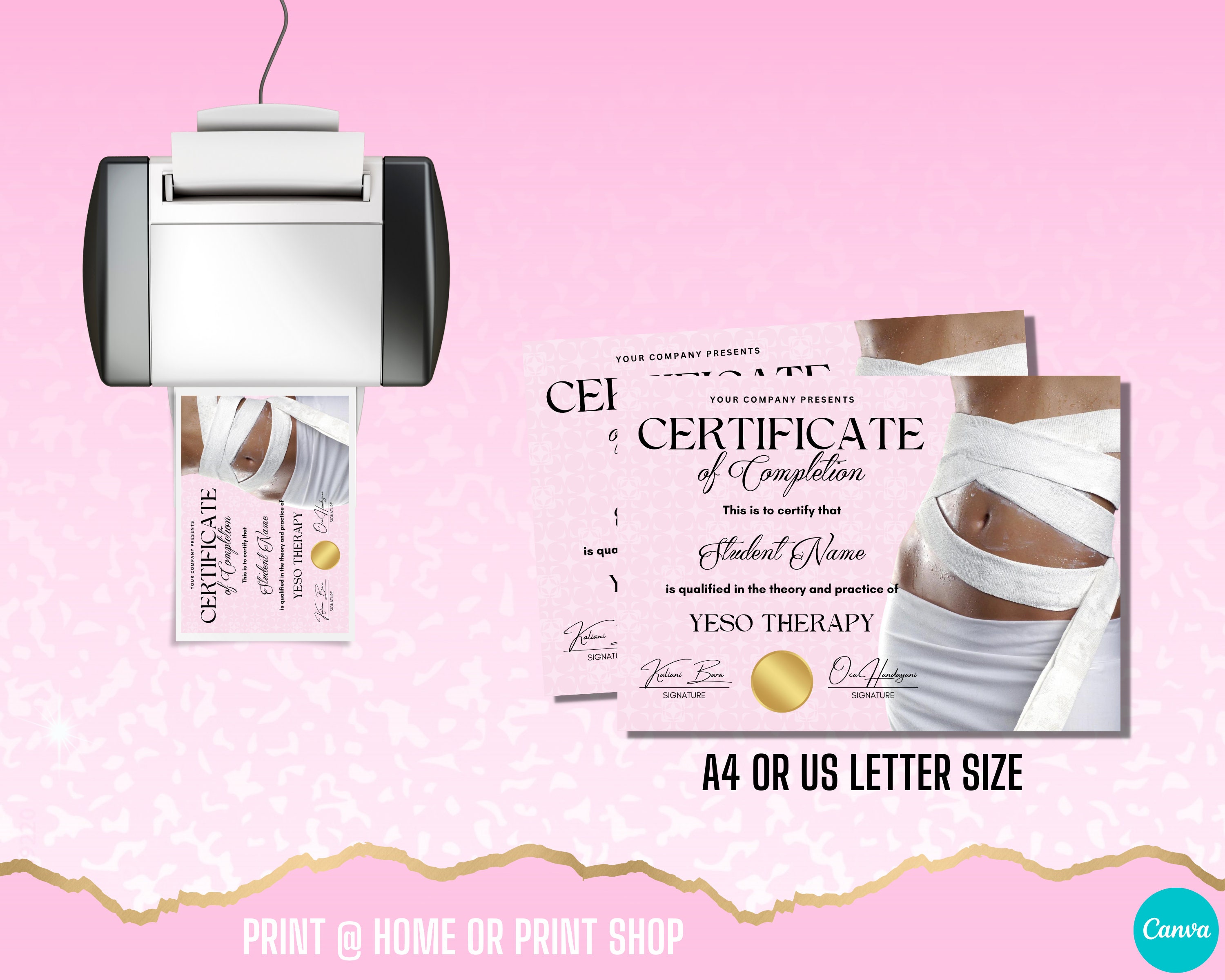 Yesotherapy Body Contouring Certificate Yeso Therapy Diploma - Etsy ...